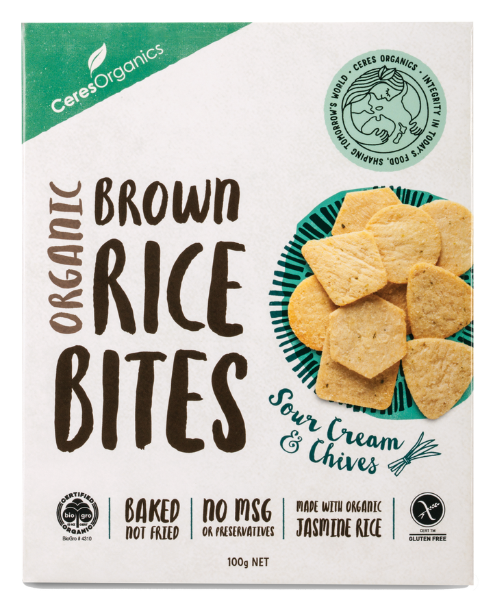 Bio Rice Bites Sour Crm & Chives 100g – Plum Organics Papamoa