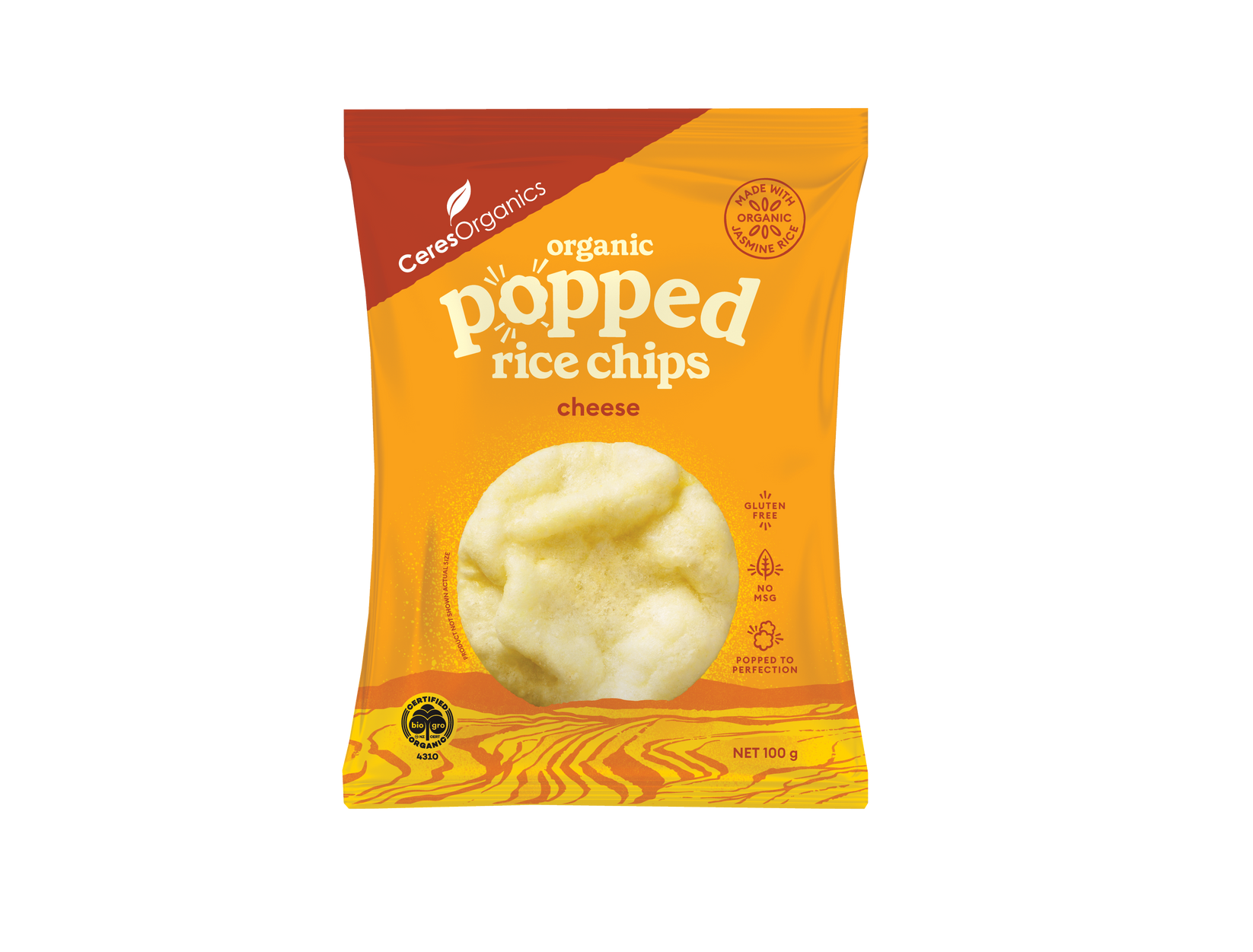 Organic Popped Rice Chips Cheese 100g – Plum Organics Papamoa