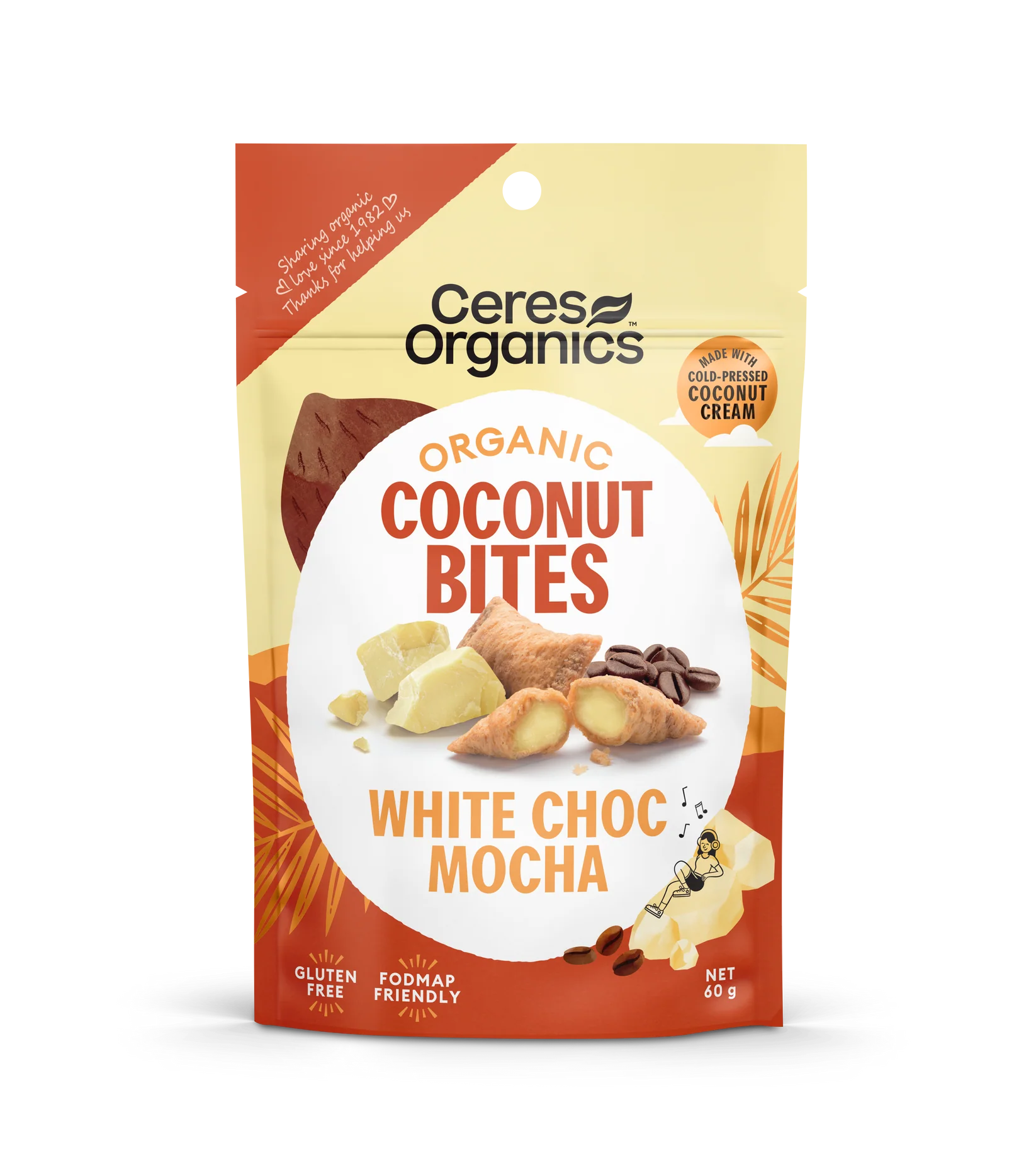 Coconut Wafer Bites White Choc Mocha 60g – Plum Organics Papamoa