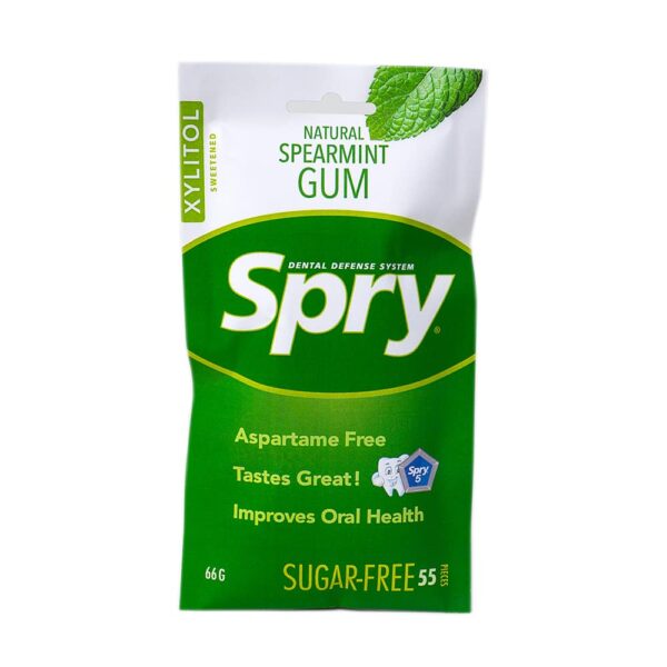 Spry Spearmint Gum 55 Pieces – Plum Organics Papamoa