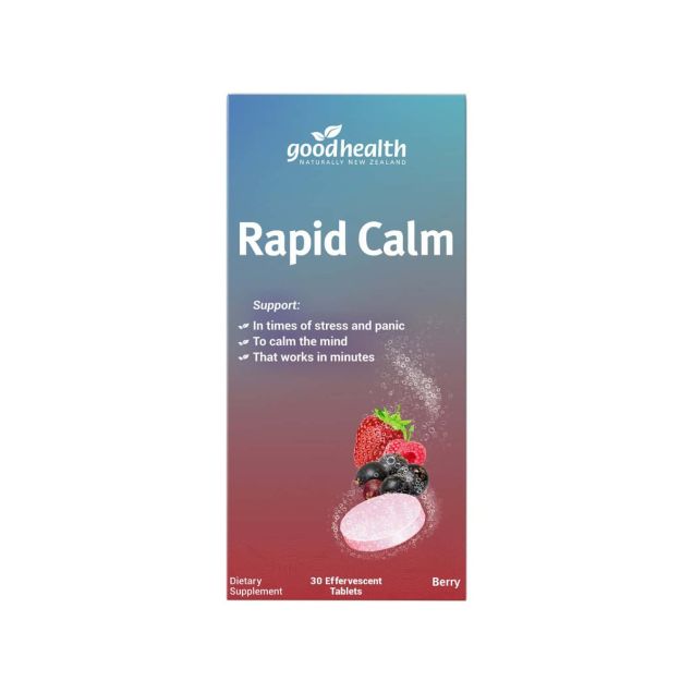 Rapid Calm 30 Effervescent Tablets Berry – Plum Organics Papamoa
