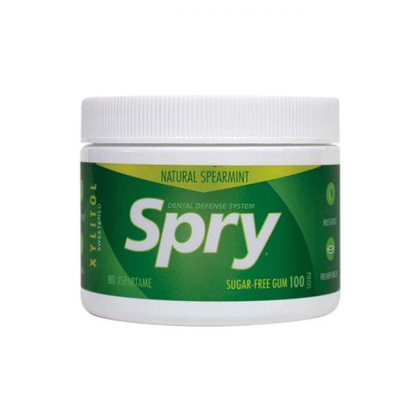 Spry Natural Spearmint Gum 100Pieces – Plum Organics Papamoa
